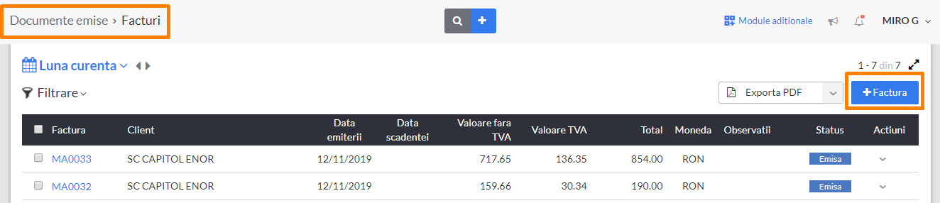 Factura – prezentare generala - SmartBill Gestiune Ajutor Factura – prezentare generala - SmartBill Gestiune Ajutor